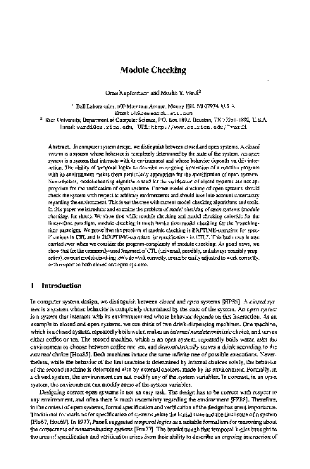 (PDF) Module checking