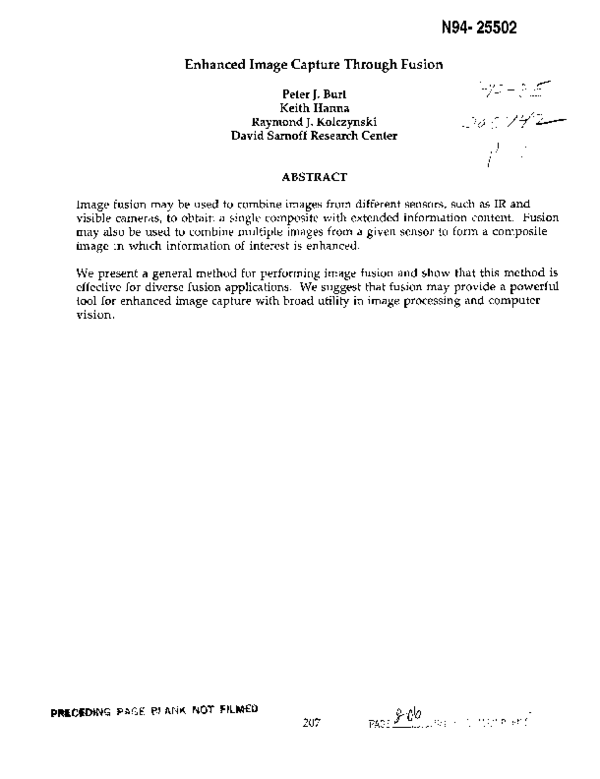 (PDF) Enhanced image capture through fusion