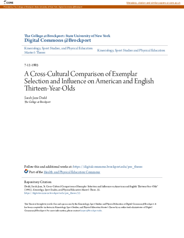 (PDF) A cross-cultural comparison of exemplar selection and influence ...