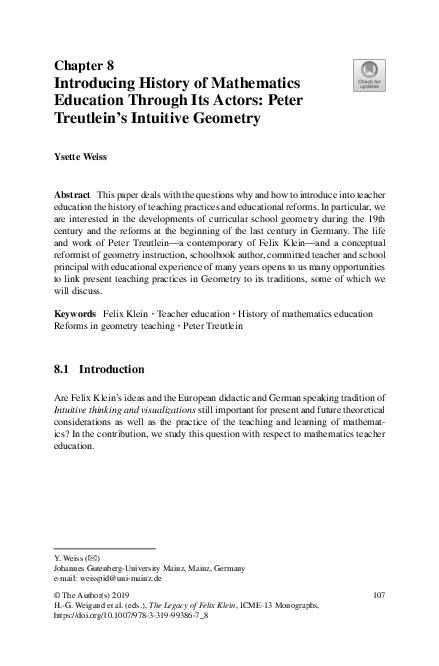 (PDF) Introducing History of Mathematics Education Through Its Actors ...