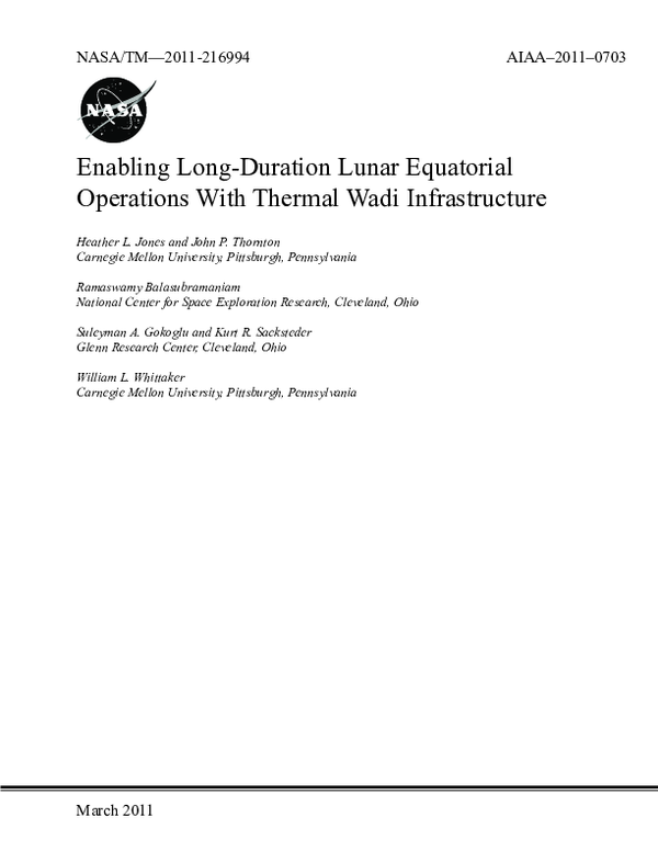 (PDF) Enabling Long-Duration Lunar Equatorial Operations with Thermal ...