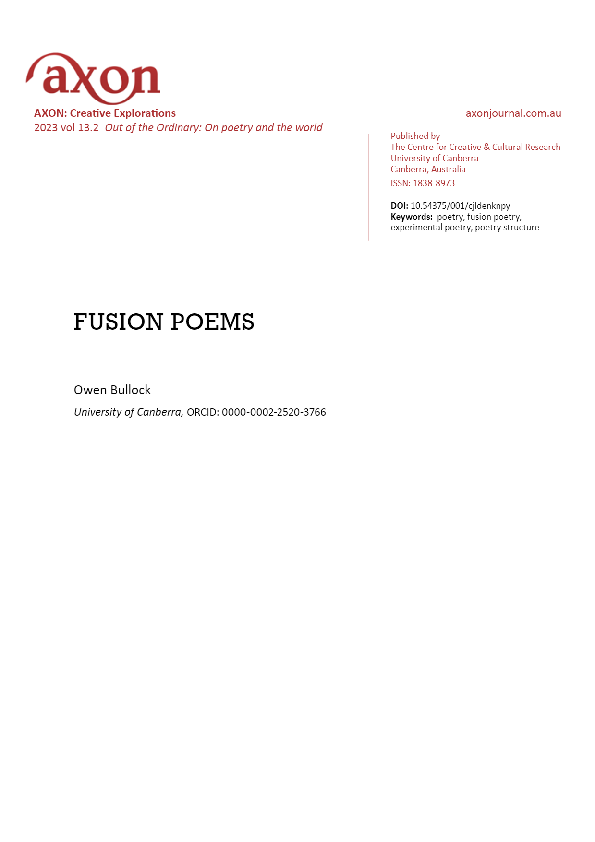 (PDF) Fusion Poems