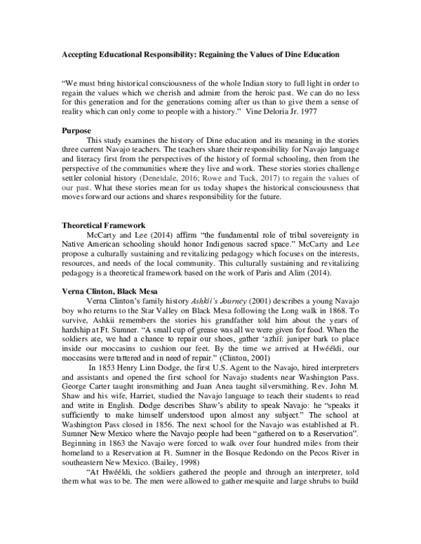 (PDF) Accepting Educational Responsibility: Regaining the Values of ...