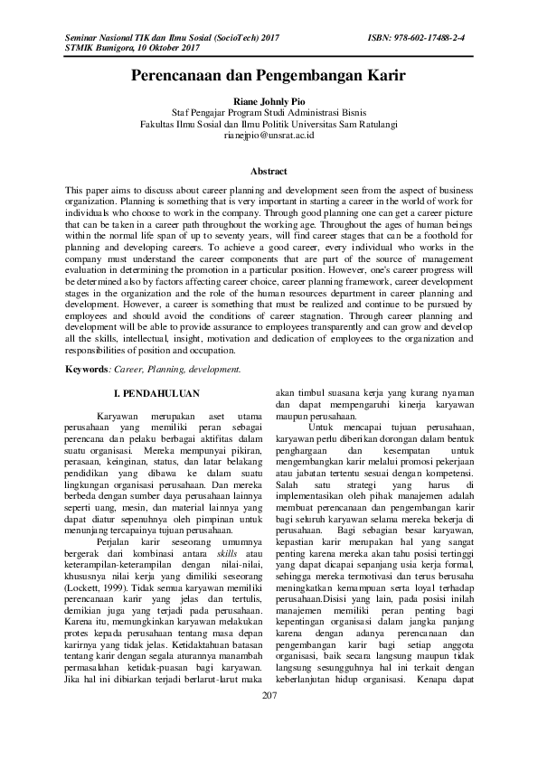 (PDF) Perencanaan Dan Pengembangan Karir