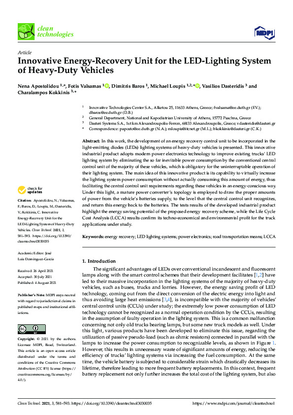(PDF) Innovative Energy-Recovery Unit for the LED-Lighting System of ...