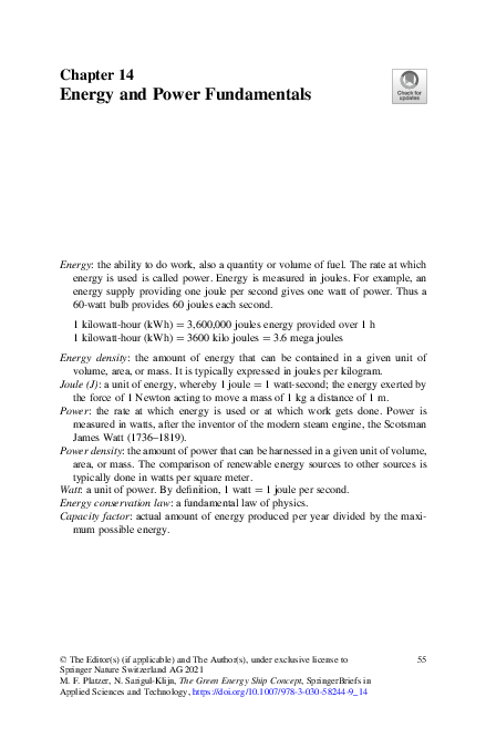 (PDF) Energy and Power Fundamentals