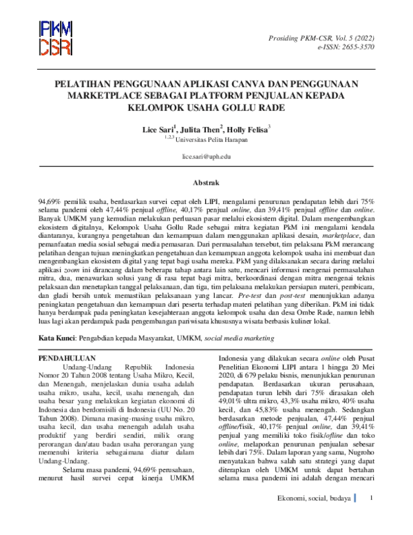 (PDF) Pelatihan Penggunaan Aplikasi Canva dan Penggunaan Marketplace sebagai Platform Penjualan ...