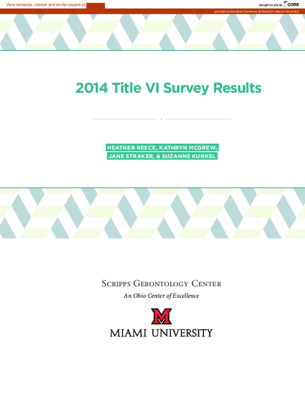 (PDF) 2014 Title VI Survey Results