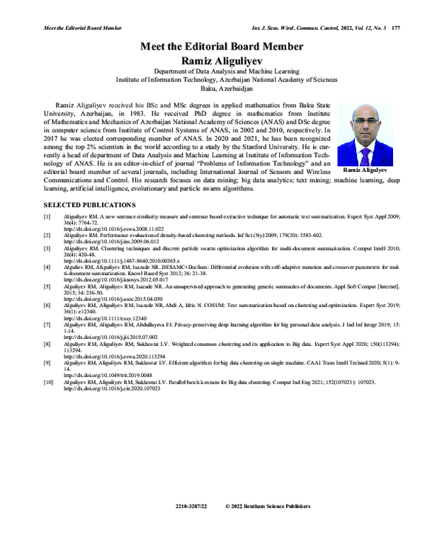 (PDF) Meet the Editorial Board Member