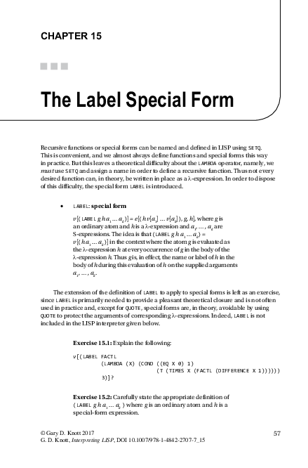 (PDF) The Label Special Form