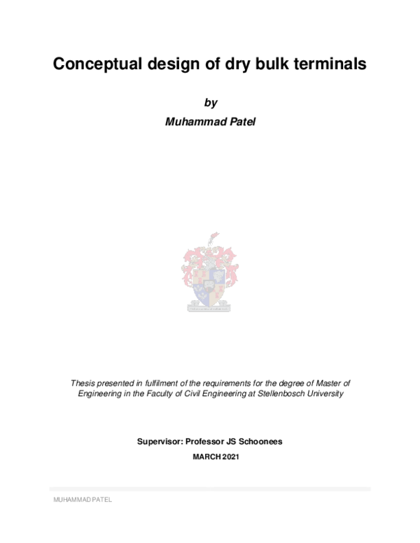(PDF) Conceptual design of dry bulk terminals