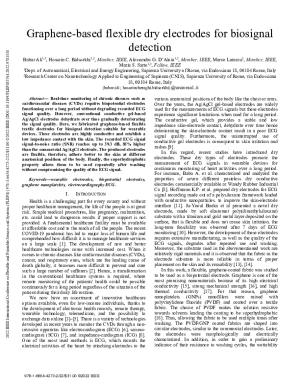 (PDF) Graphene-based flexible dry electrodes for biosignal detection