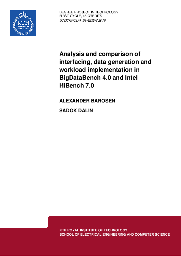 (PDF) Analysis and comparison of interfacing, data generation and workload implementation in ...