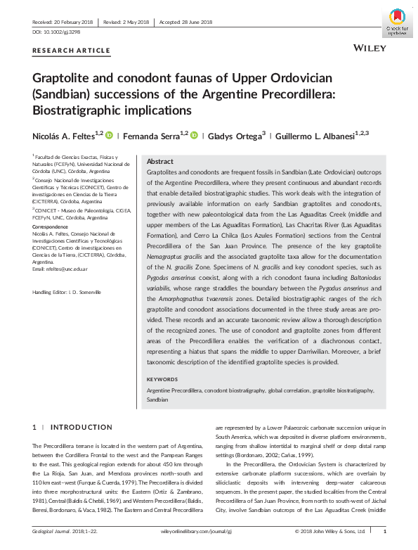 (PDF) Graptolite and conodont faunas of Upper Ordovician (Sandbian ...