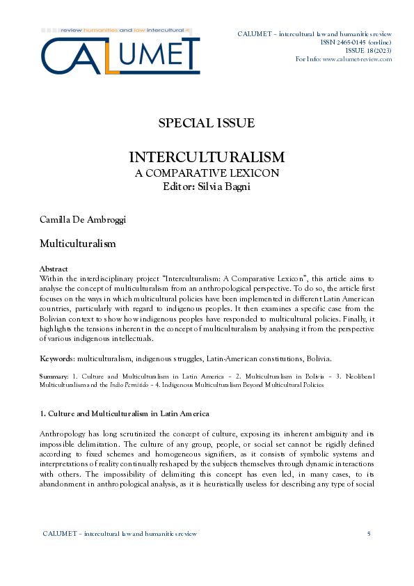 (PDF) Multiculturalism