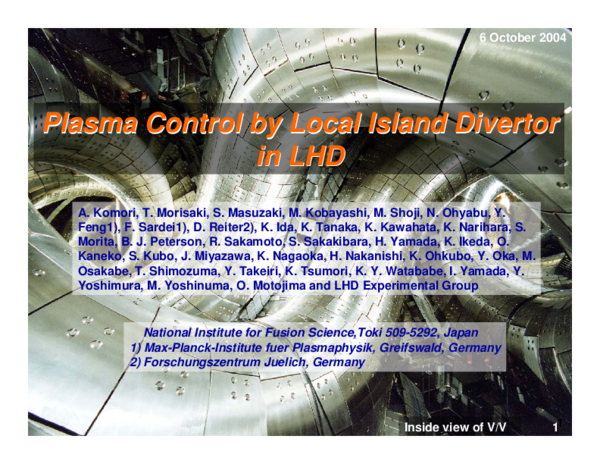 (PDF) Edge plasma control by local island divertor in LHD