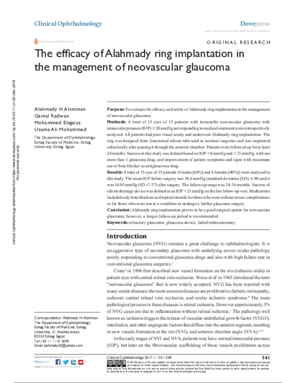 (PDF) The efficacy of Alahmady ring implantation in the management of ...