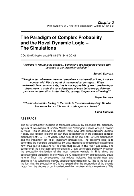 (PDF) The Paradigm of Complex Probability and the Novel Dynamic Logic ...