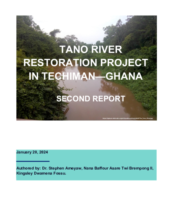 (PDF) TANO River Restoration and Stewardship Project- Second Report