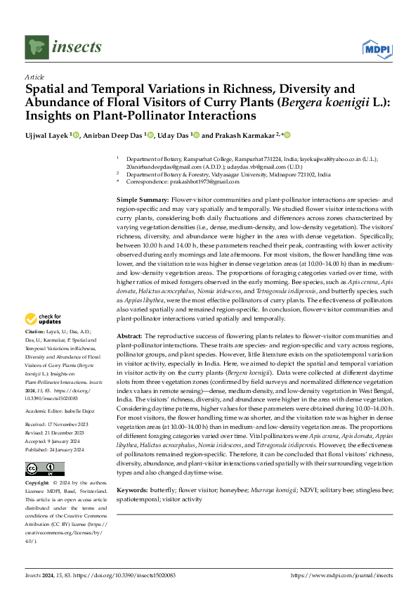 (PDF) Spatial and Temporal Variations in Richness, Diversity and ...
