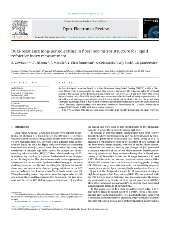 (PDF) Dual-resonance long-period grating in fiber loop mirror structure ...