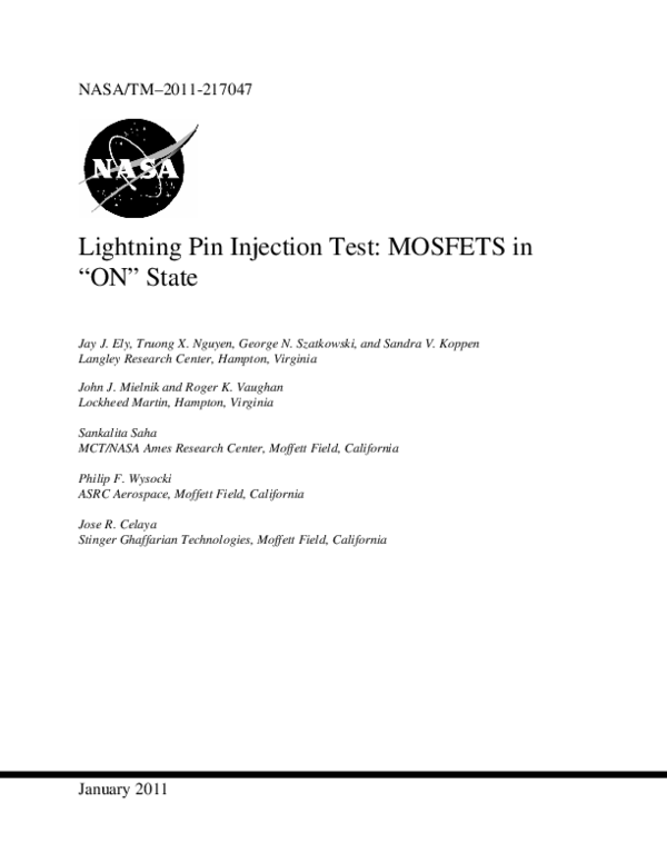 (PDF) Lightning Pin Injection Test: MOSFETS in" ON" State