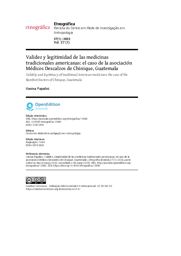 (PDF) Validity and legitimacy of traditional American medicines: the ...