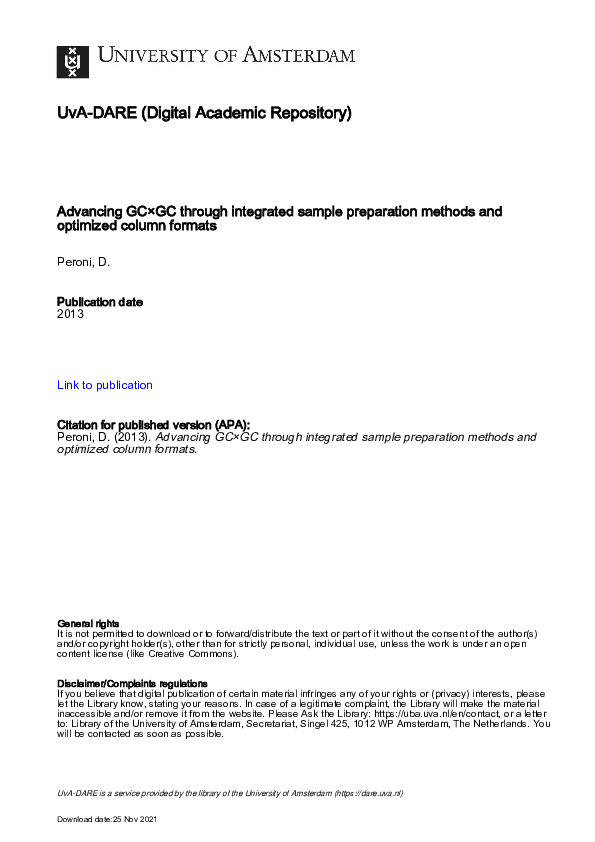 (PDF) Macroporous polymer monoliths as second dimension columns in comprehensive two-dimensional ...
