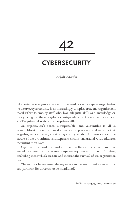 (PDF) Cybersecurity