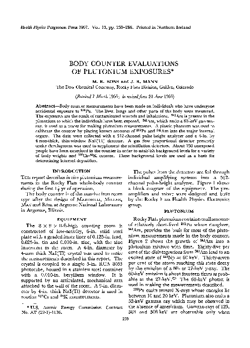 (PDF) Body Counter Evaluations of Plutonium Exposures | Mr Boss ...