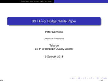 (PDF) An Overview of the SST Error Budget