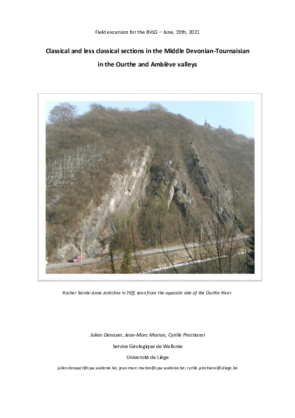 (PDF) Classical and less classical sections in the Middle Devonian ...