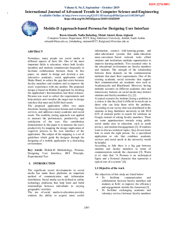 (PDF) Mobile-D Approach-based Persona for Designing User Interface