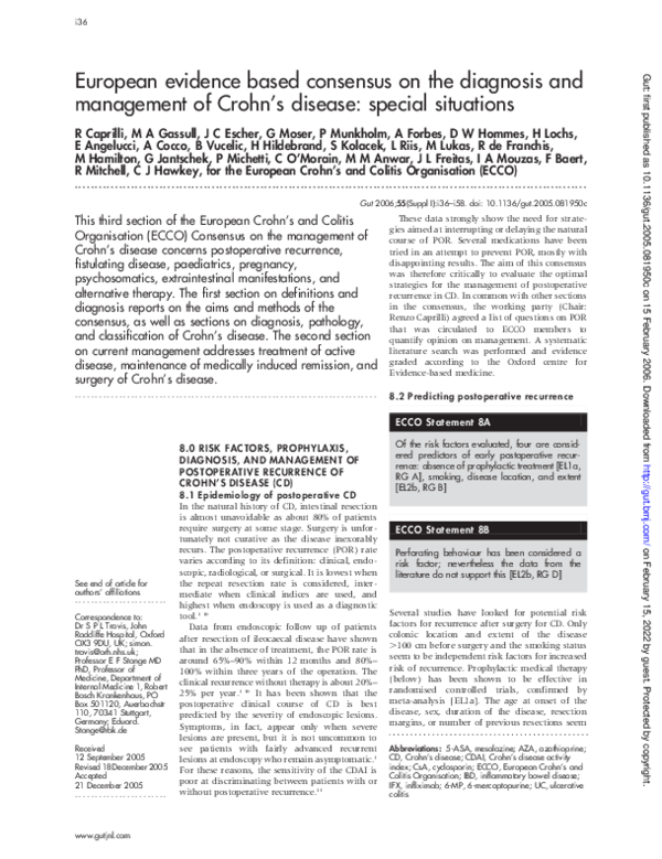 (PDF) European evidence based consensus on the diagnosis and management ...