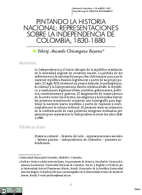 (PDF) Pintando La Historia Nacional: Representaciones Sobre La ...