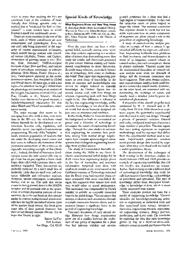 (PDF) Special Kinds of Knowledge | David Channell - Academia.edu