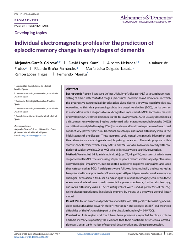 (PDF) Individual electromagnetic profiles for the prediction of ...