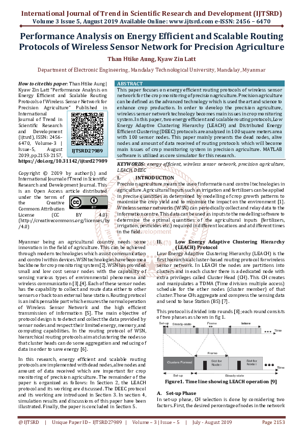 Pdf Performance Analysis On Energy Efficient And Scalable Routing Protocols Of Wireless Sensor