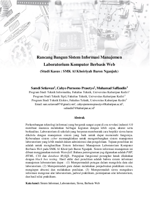 (PDF) Rancang Bangun Sistem Informasi Manajemen Laboratorium Komputer ...