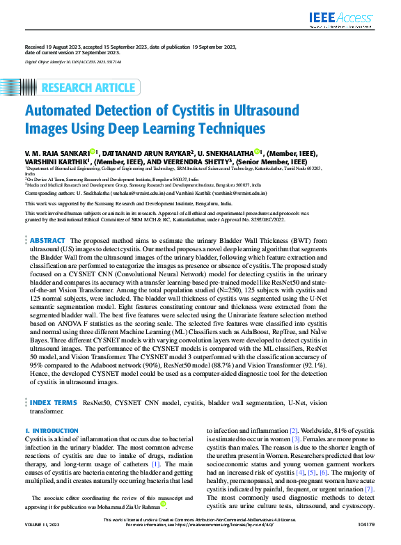 (PDF) Automated Detection of Cystitis in Ultrasound Images Using Deep ...