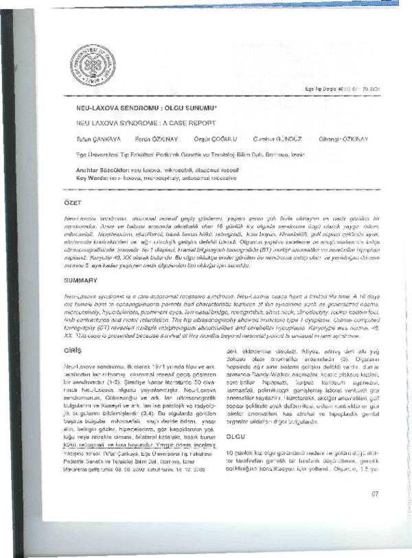 (PDF) Neu-Laxova Sendromu : Olgu Sunumu