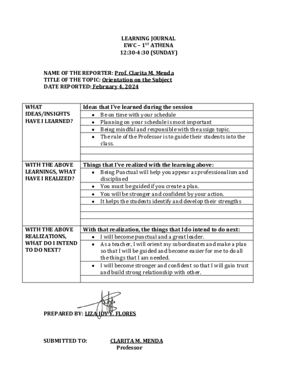 Doc My Learning Journal