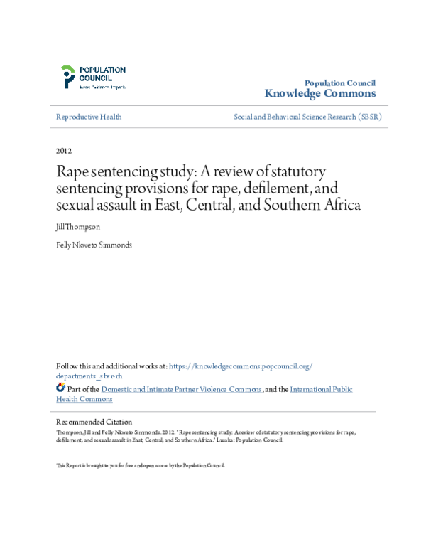 (PDF) Rape sentencing study: A review of statutory sentencing ...
