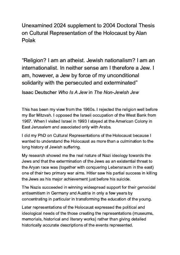 (PDF) Zionism and the Holocaust