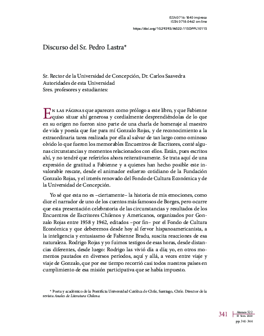 (PDF) Discurso del Sr. Pedro Lastra