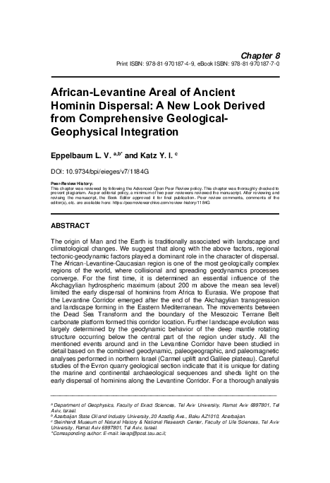 (PDF) African-Levantine Areal of Ancient Hominin Dispersal: A New Look Derived from ...