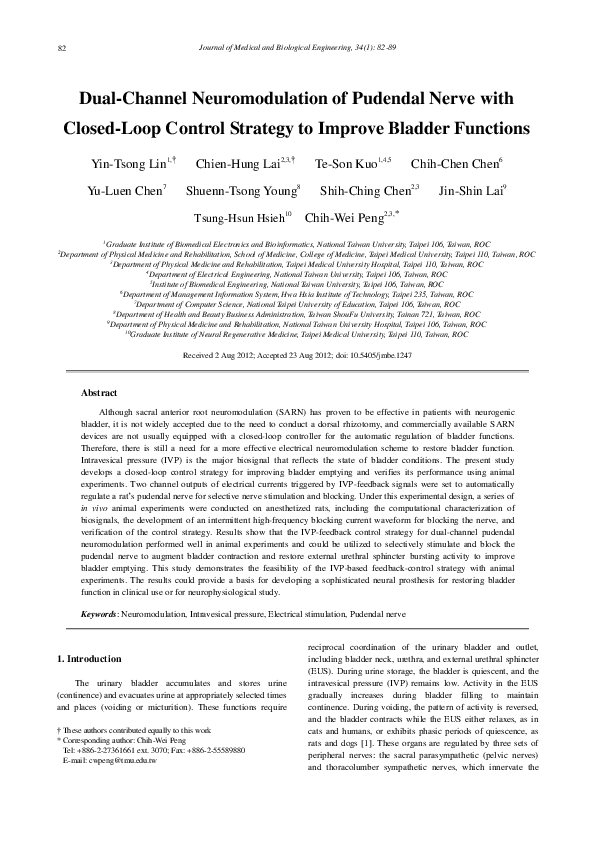 (PDF) Dual-Channel neuromodulation of pudendal nerve with closed-loop control strategy to ...