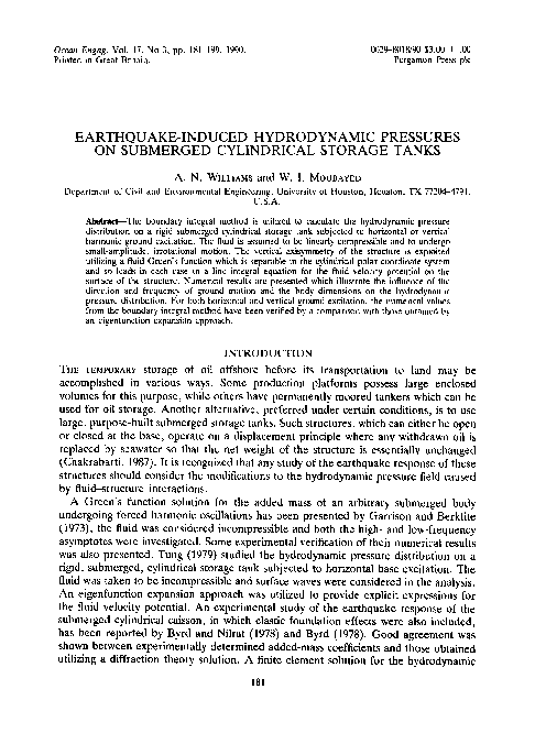 (PDF) Earthquake‐induced hydrodynamic pressures on a 3D rigid dam ...