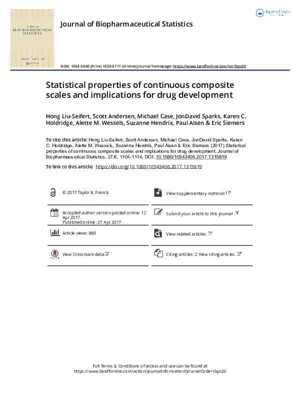(PDF) Statistical properties of continuous composite scales and ...