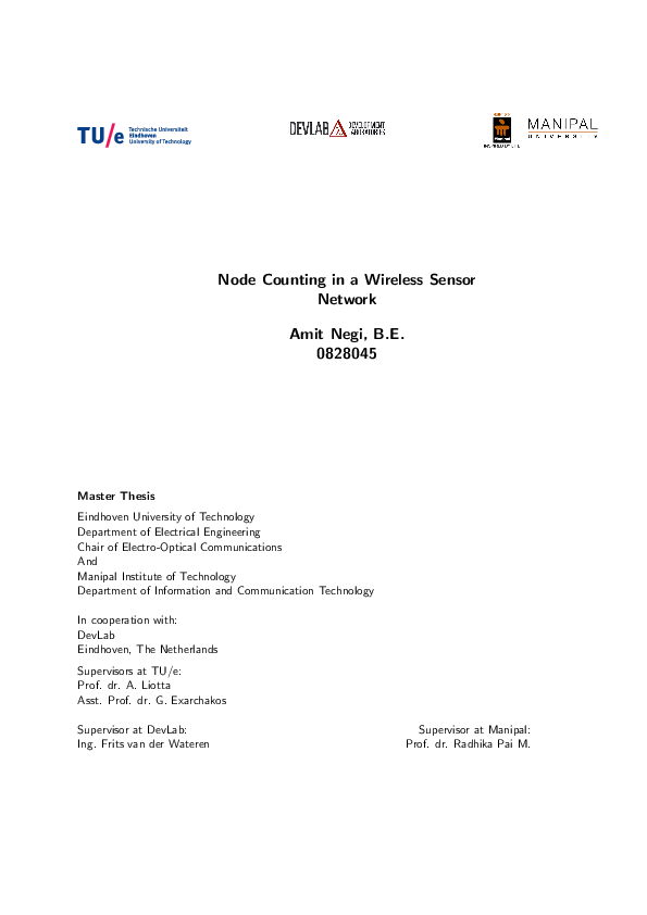 (PDF) Node counting in a wireless sensor network